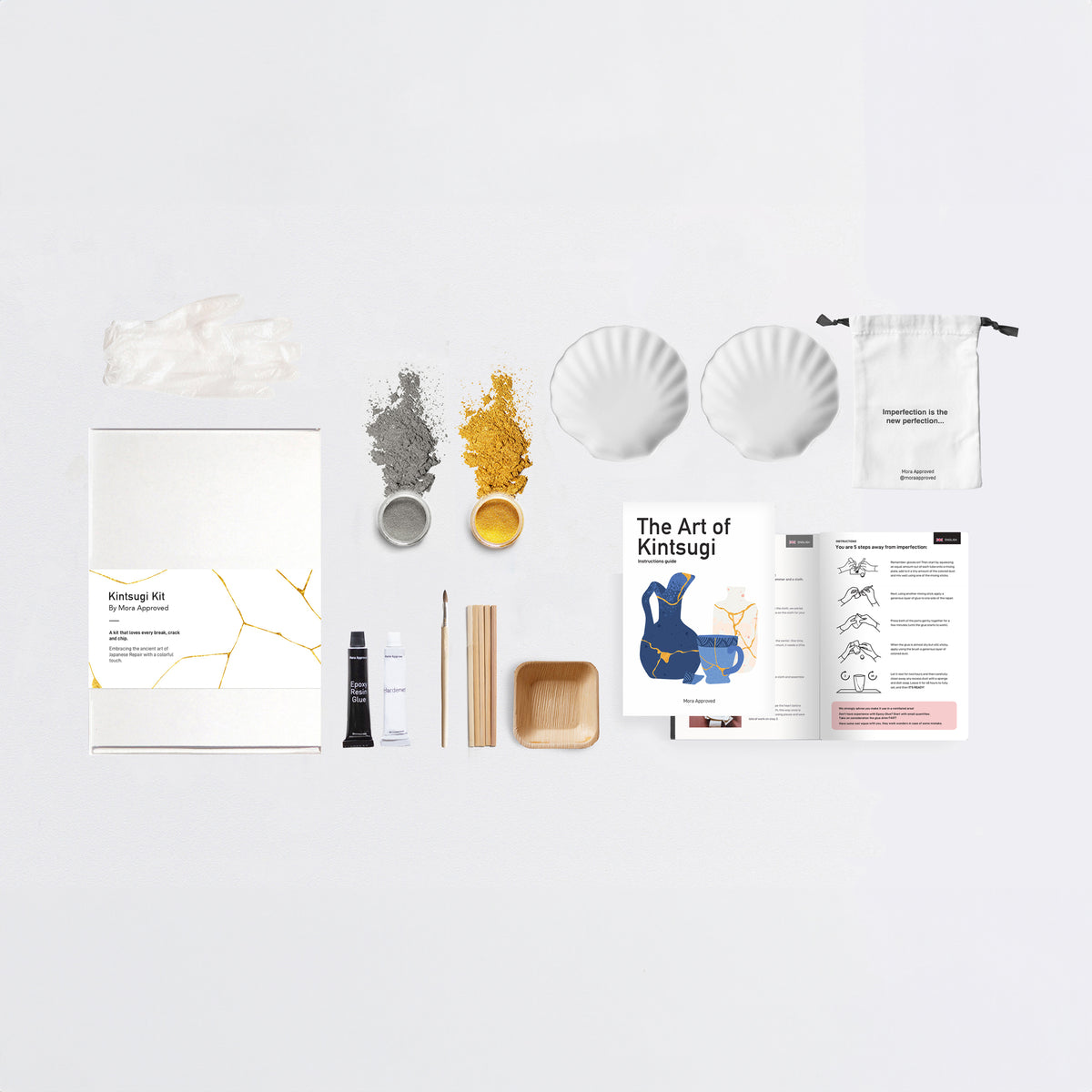 DATE BOX Kintsugi Kit including 2 ceramic shells – Mora Approved